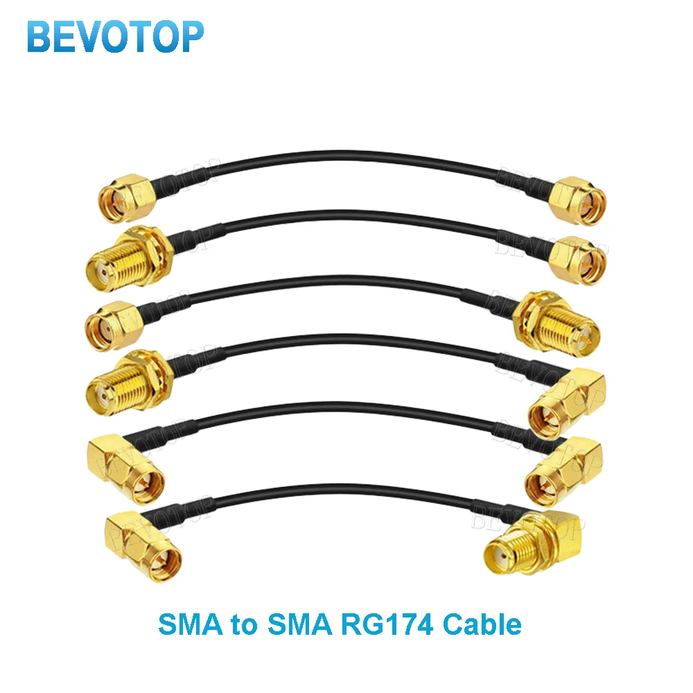1PCS RP-SMA to SMA Extension Cable Male to Female Coaxial Feeder Wire ...