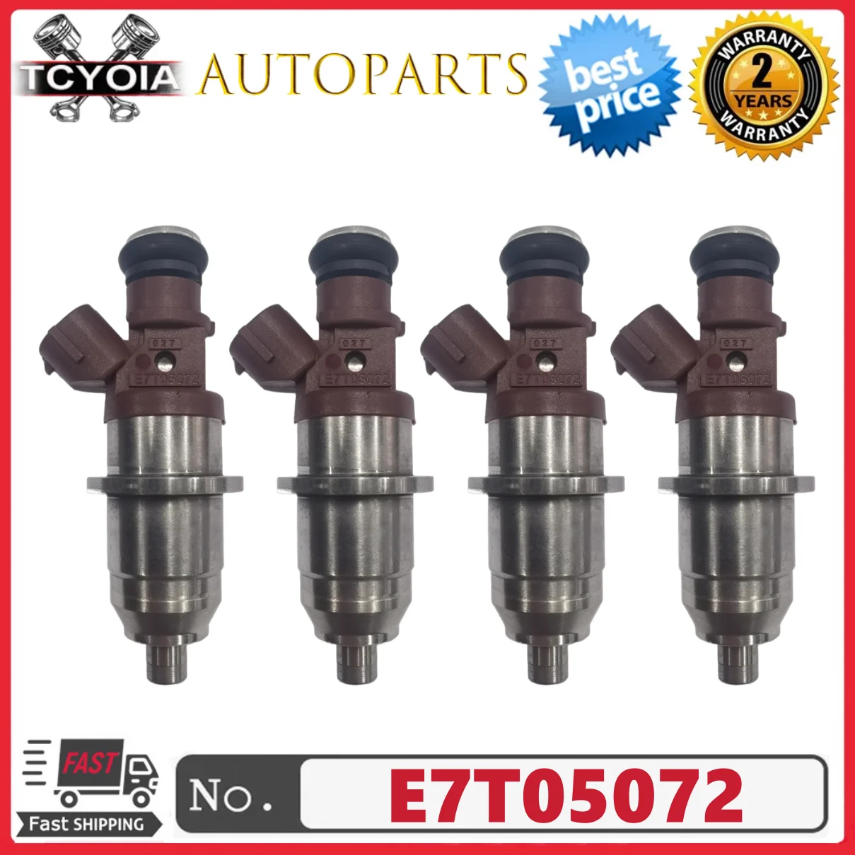 4 unids/lote inyectores de combustible E7T05072 MR560553 1465A005 ...