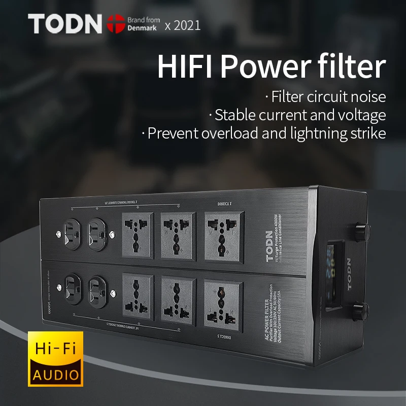 TODN-Audio-Noise-AC-Power-Filter-Power-Conditioner-Power-Purifier-Surge ...