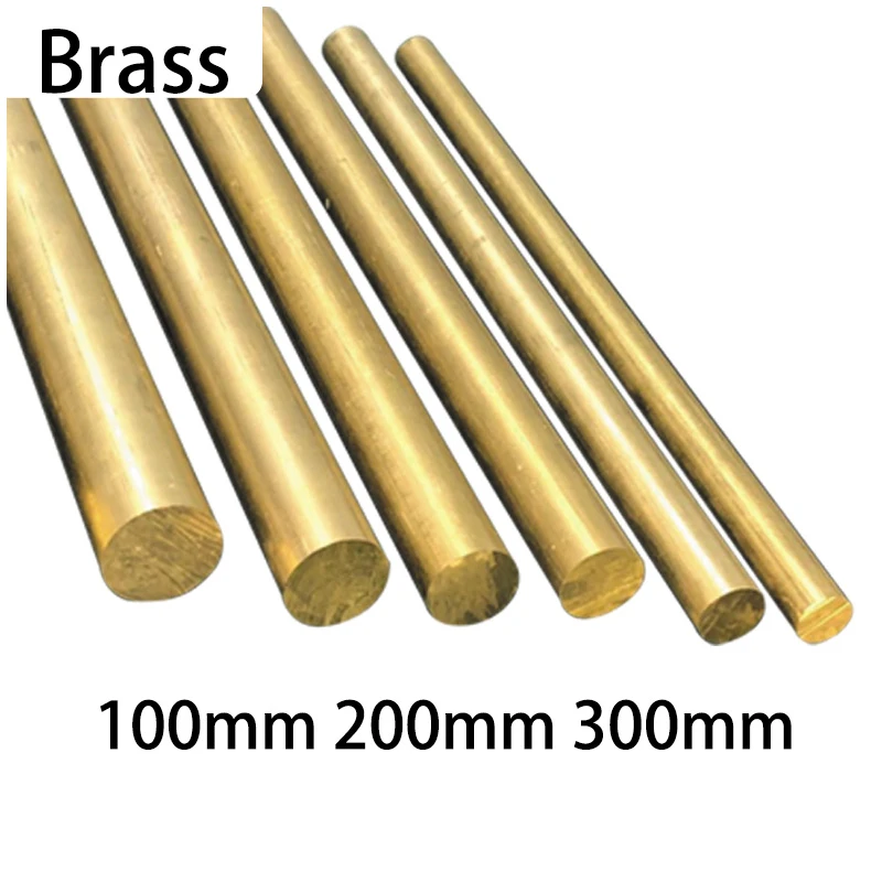 Dia 12mm To 38mm Brass Round Rod Bar Length 100mm 200mm 300mm Solid Pure Copper Lathe Cutting ...