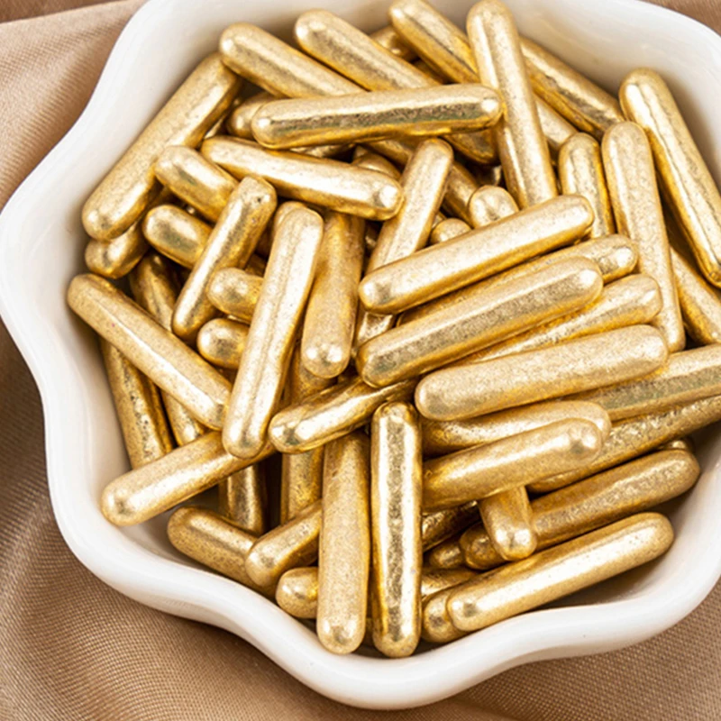 Açúcar comestível ouro branco contas bola bolo decoração pérola barra ...