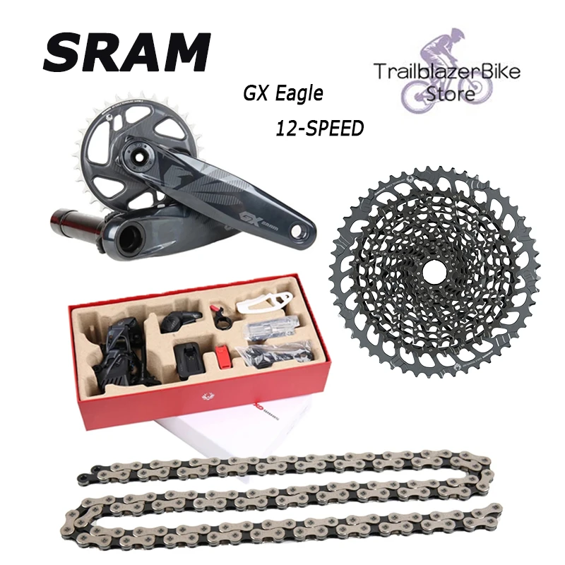 SRAM GX EAGLE AXS 12v Speed DUB Electronic Wireless Derailleur Groupset ...