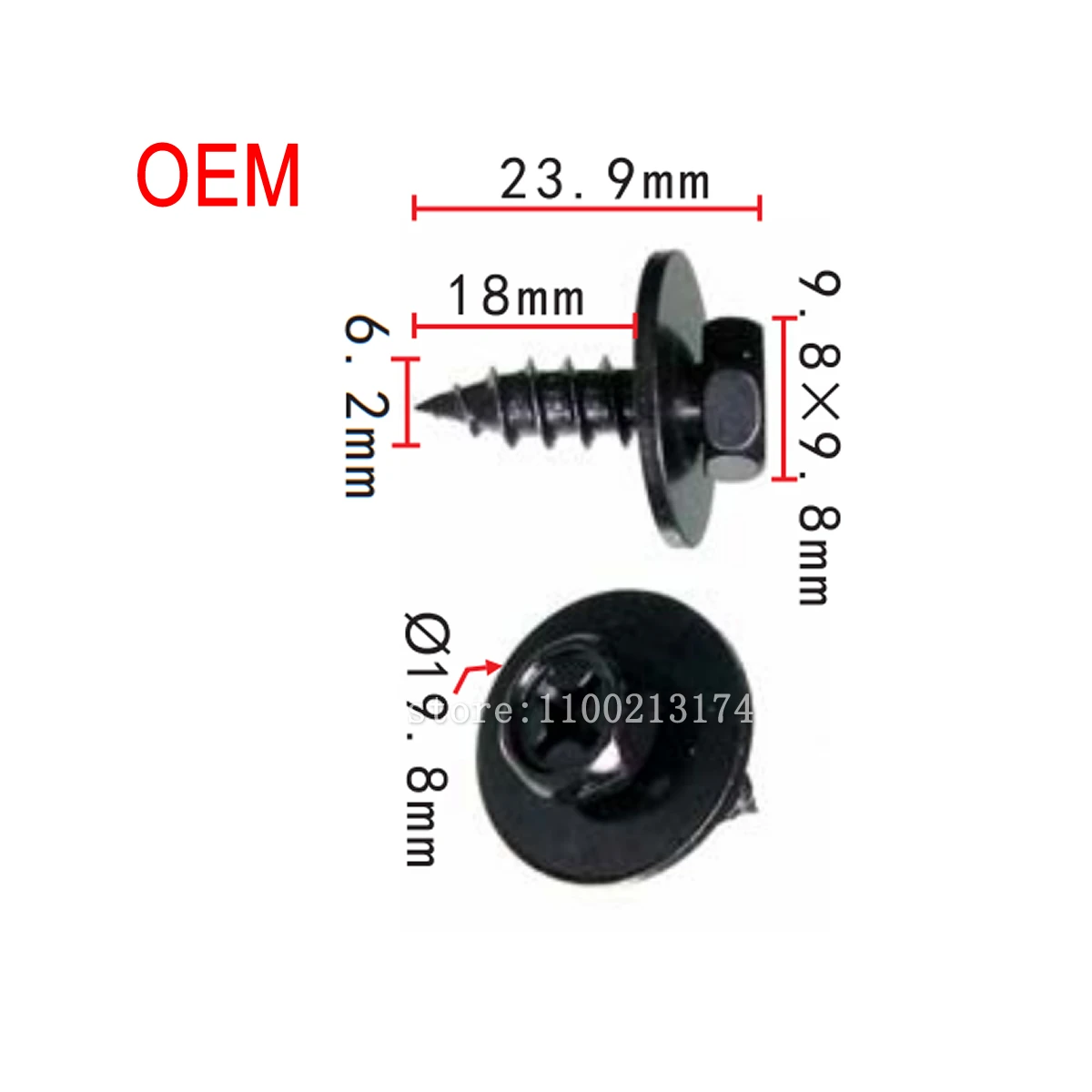 100x-BUMPER-TRUNK-FENDER-Self-Tapping-Screw-for-TOYOTA-9015960525-90159 ...