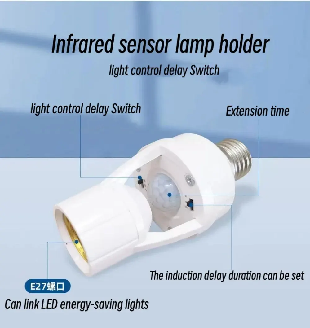 Surface-mounted-Infrared-Human-Body-Sensor-Switch-Lamp-Holder-Corridor ...