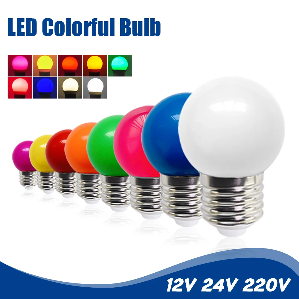 Genixgreen-12V-24V-RGB-Light-Bulbs-G45-1W-E27-220V-Globe-Ampoule ...