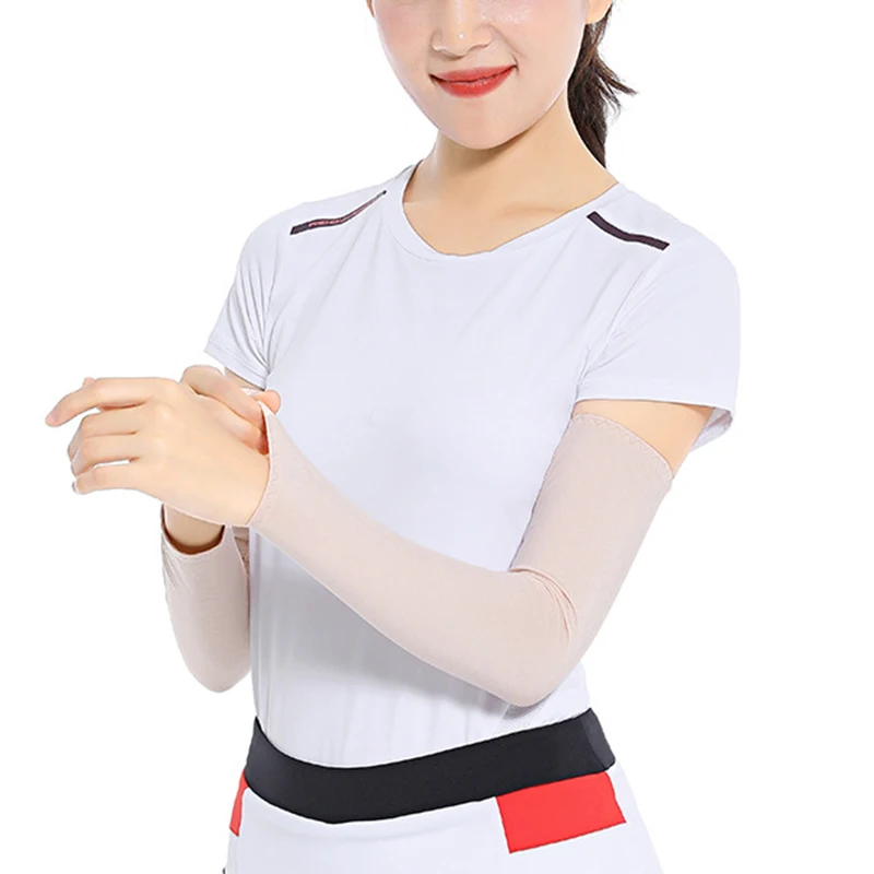 Summer-Sun-UV-Protection-Arm-Sleeves-for-Women-Men-Solid-Hand-Cover ...