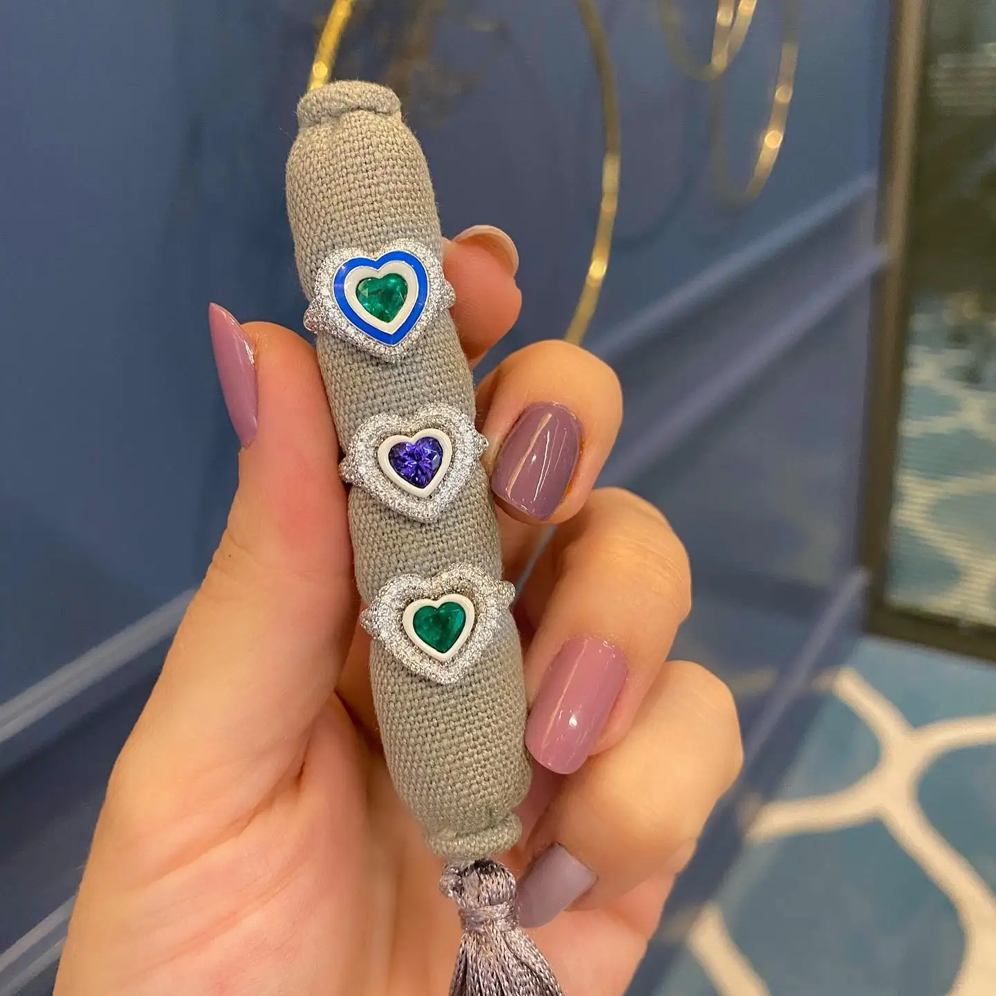 Cubic Zirconia Finger Rings | Purple Zirconia Heart Ring | Purple Heart ...