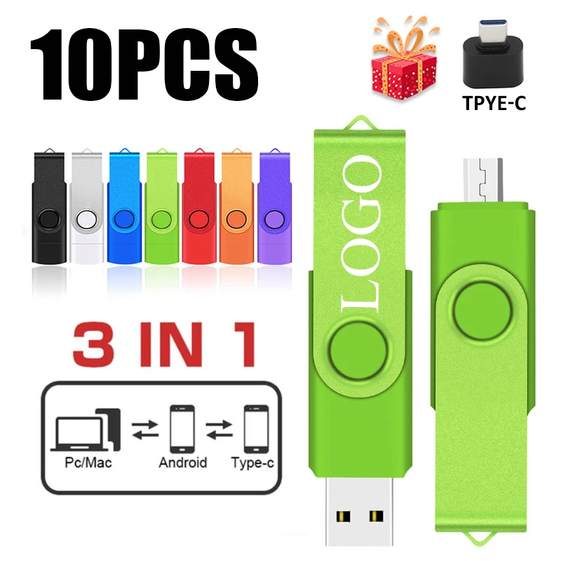 10PCS-lot-Pendrive-for-Smart-Phone-PC-Custom-LOGO-OTG-2-0-USB-Flash ...