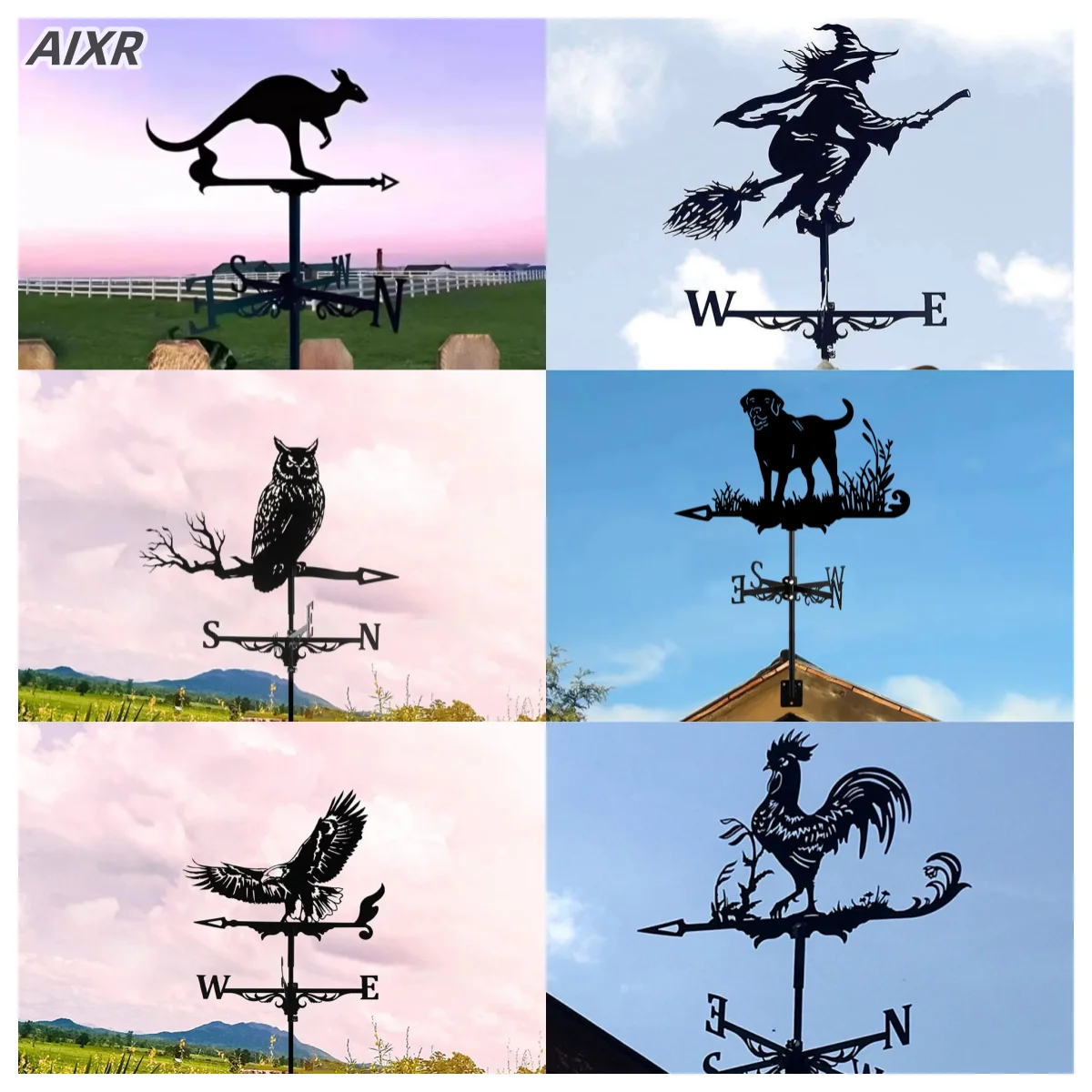 Garden-Decorations-Outdoor-Wind-Vane-Greenhouse-Garden-Supplies-Witch ...