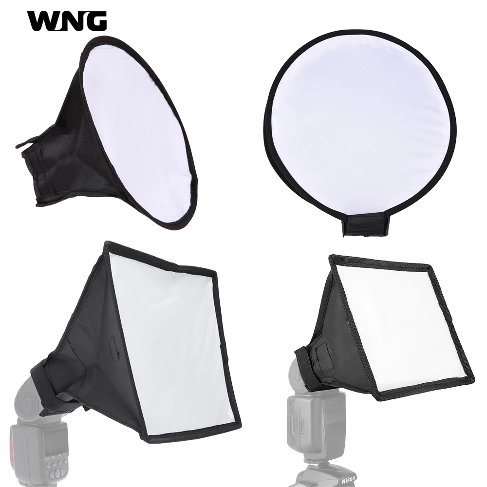 30cm-Universal-Round-Rectangle-Foldable-Flash-Light-Diffuser-Speedlight ...