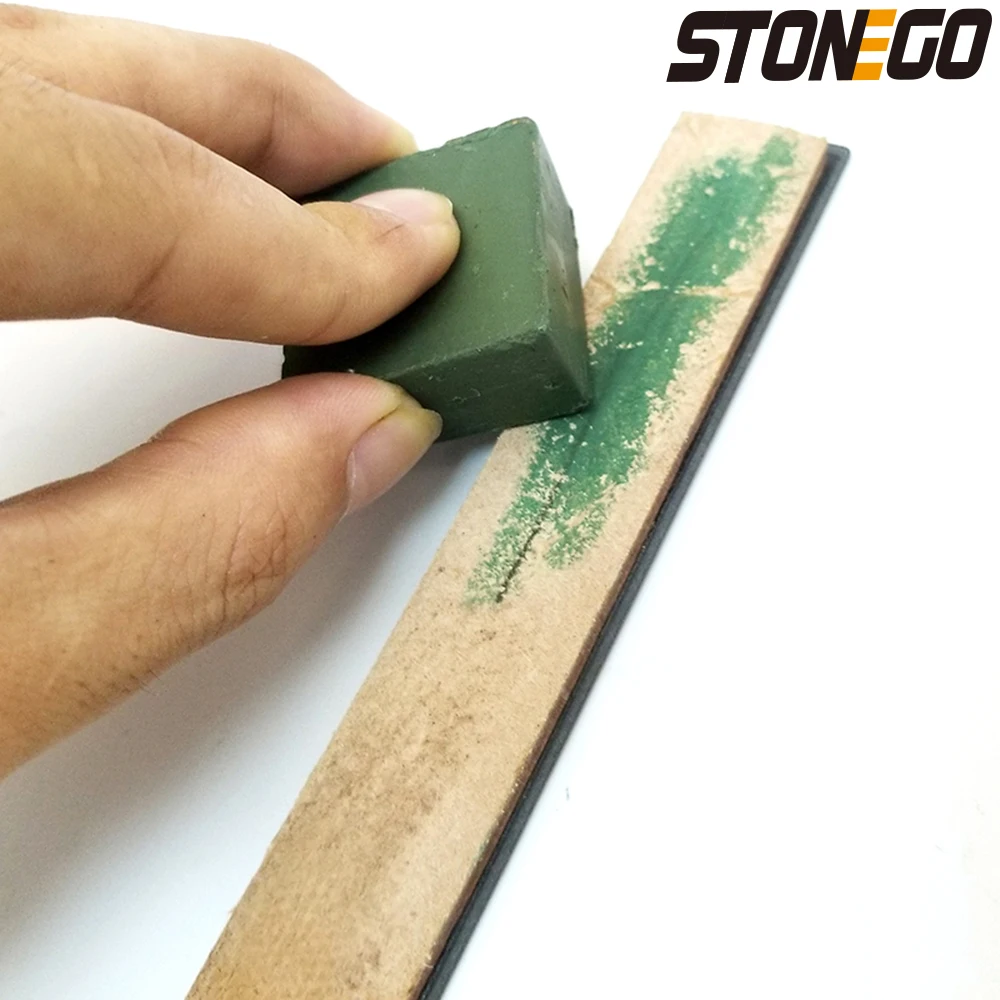 STONEGO Knife Sharpener Leather Honing Strop with Polishing Paste ...