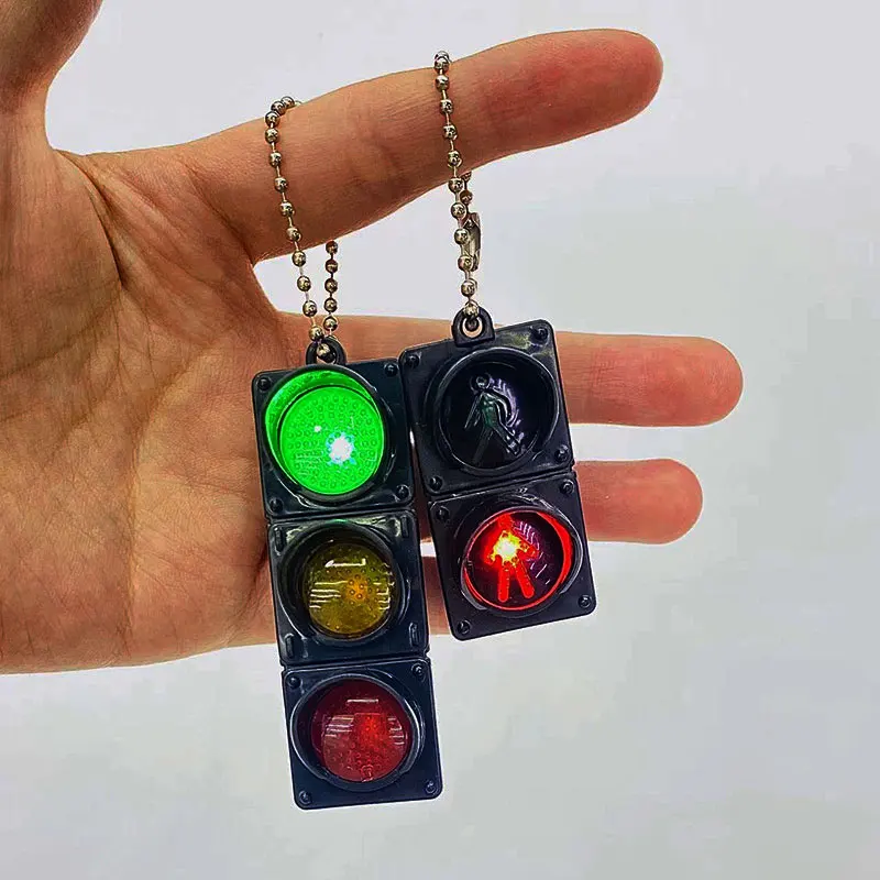 Traffic Light key rings red and green lights keychain car key chain ...