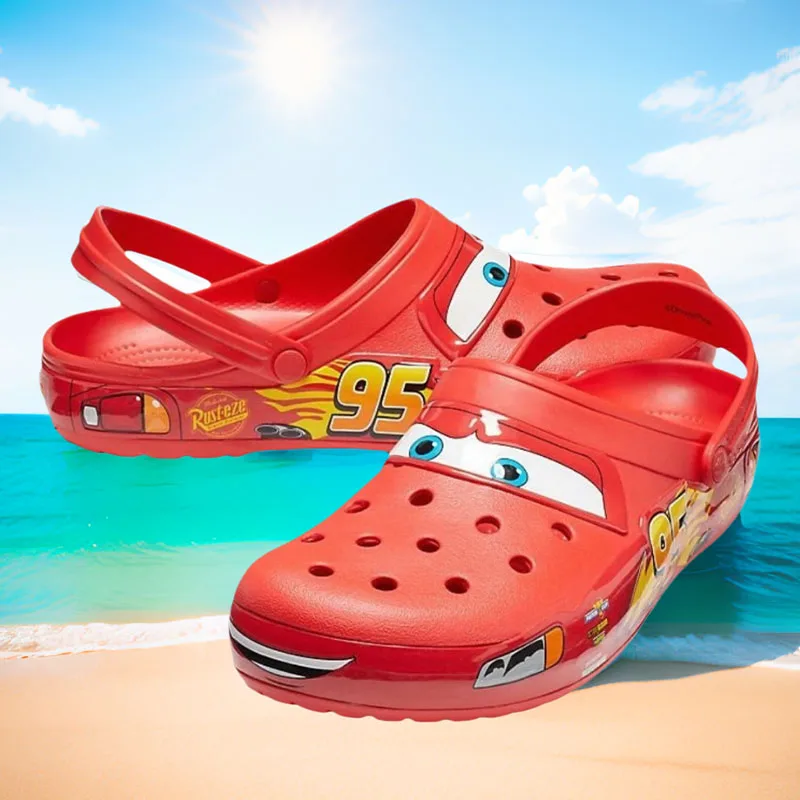 Summer-Slippers-Men-Disney-Lightning-Mcqueen-Crocs-Man-Pixar-Waterproof ...