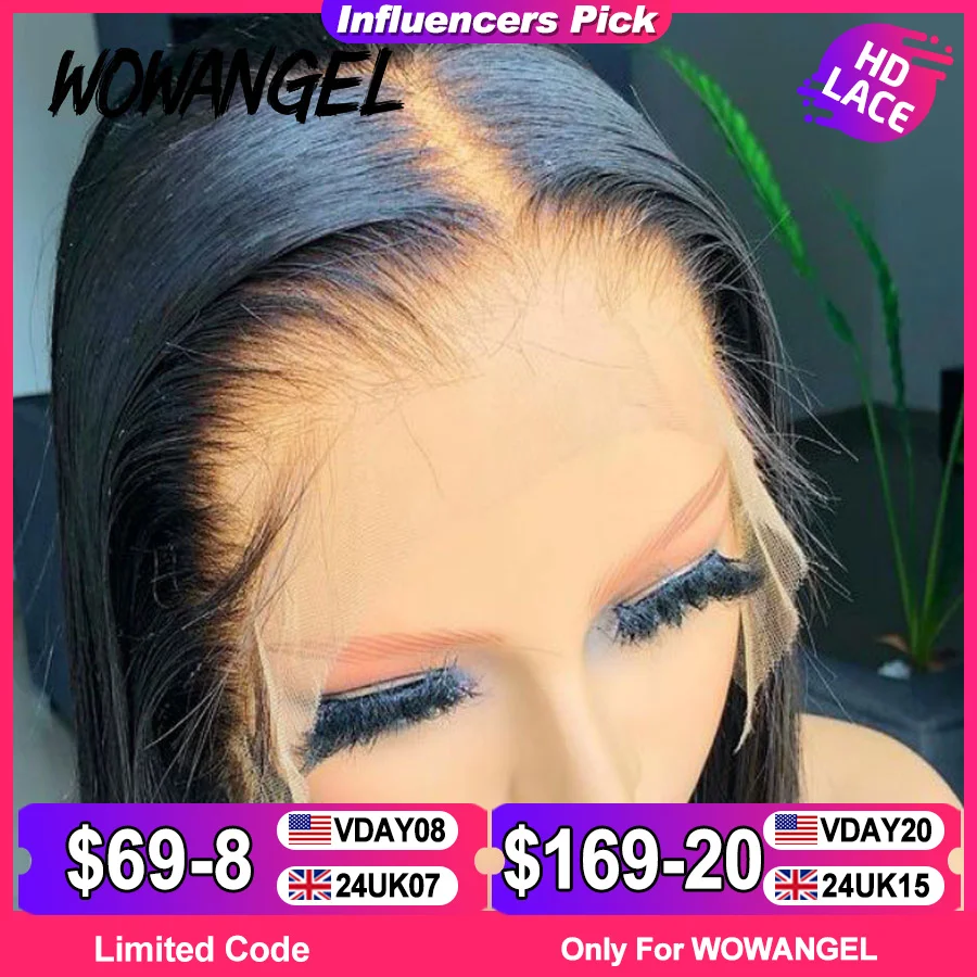Wow-Angel-SKINLIKE-Real-HD-Lace-Front-Wigs-Short-Bob-Wig-Blunt-Cut-Wig ...