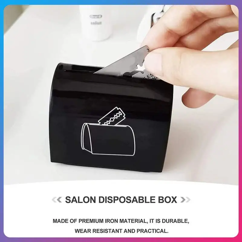 Barber-Sharps-Storage-Box-Razor-Blade-Small-Capacity-Waste-Collect-Wast ...