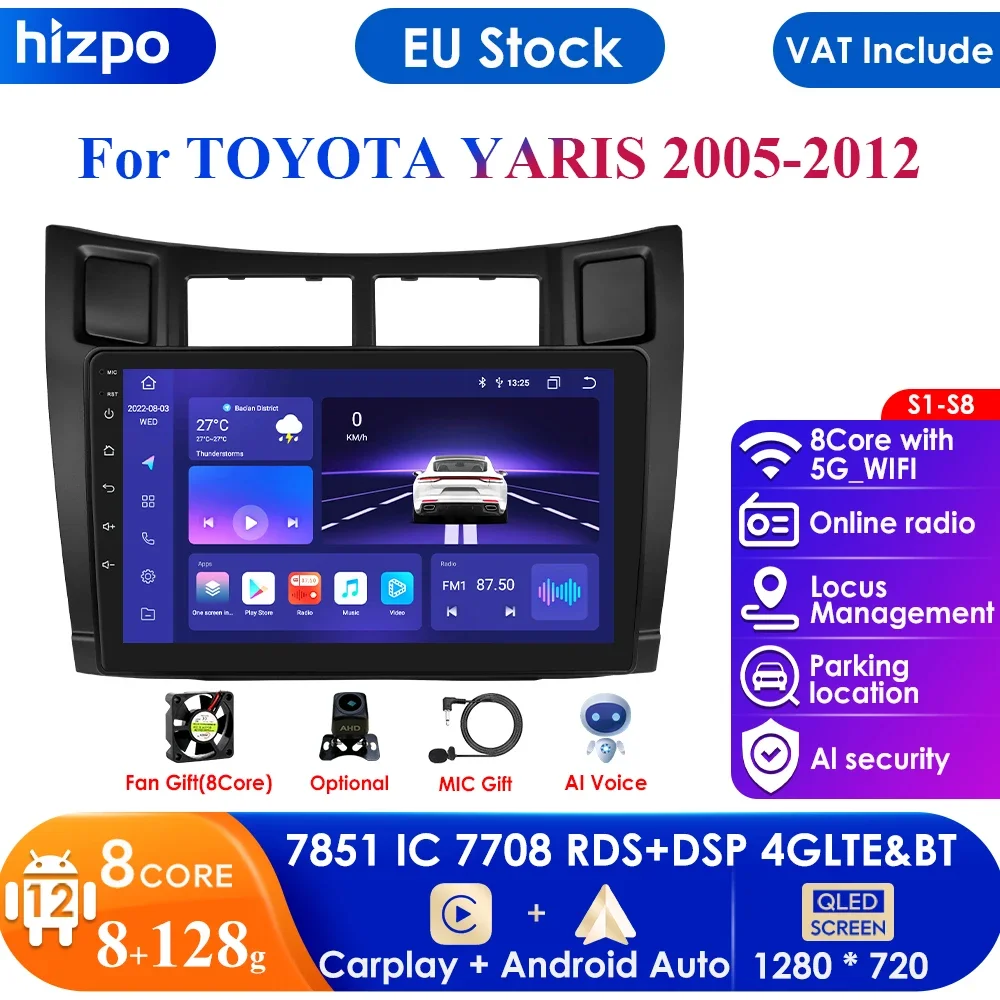 7862-Smart-System-2din-Android-Car-Radio-GPS-for-Toyota-Yaris-2005-2012 ...