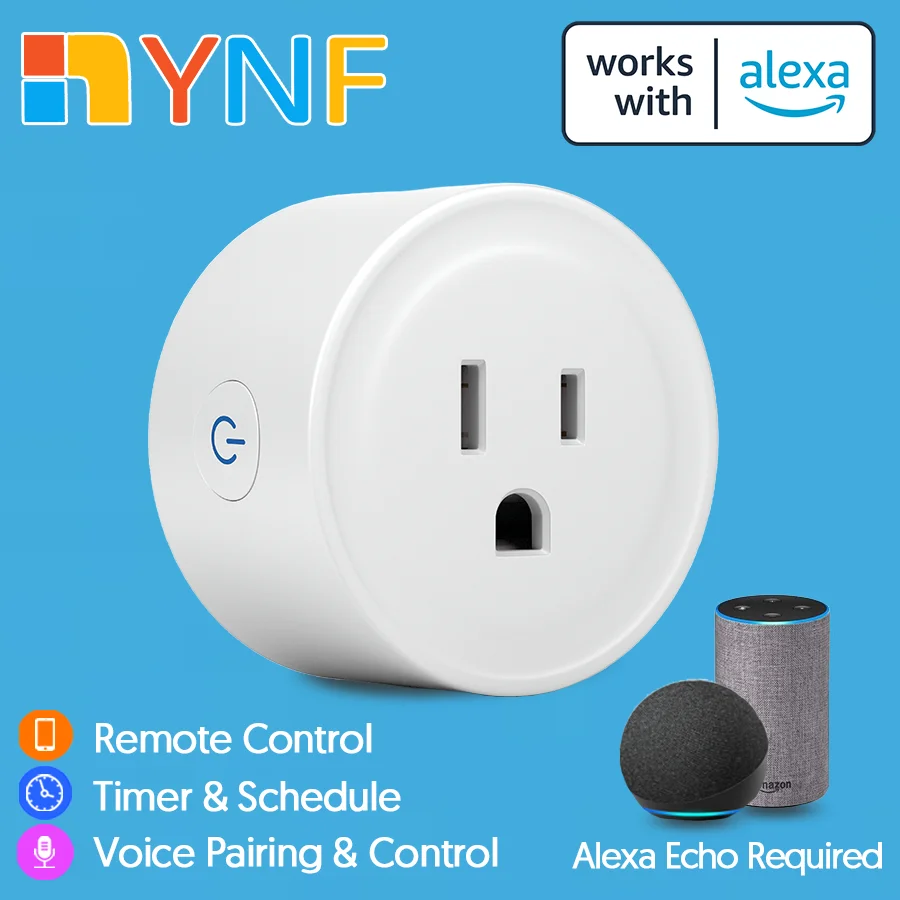 YNF-Alexa-Smart-Plug-Works-with-Alexa-Simple-to-Set-Up-with-One-Voice ...