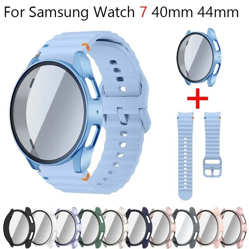 Premium Silicone Strap with Protective Case & Screen Bumper Cover for ...