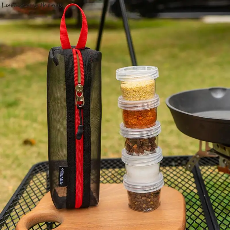 Camping-Spice-Kit-Portable-Travel-Spice-Container-Bag-With-5-Clear ...