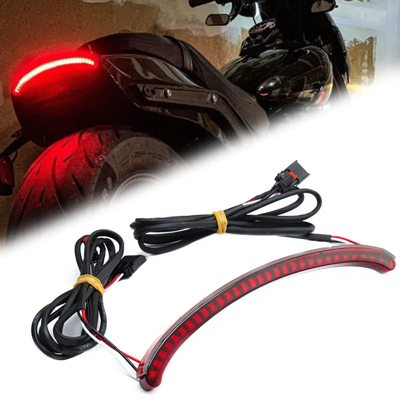 Motorcycle Rear Fender Tail Light LED Turn Signal Running Brake ...