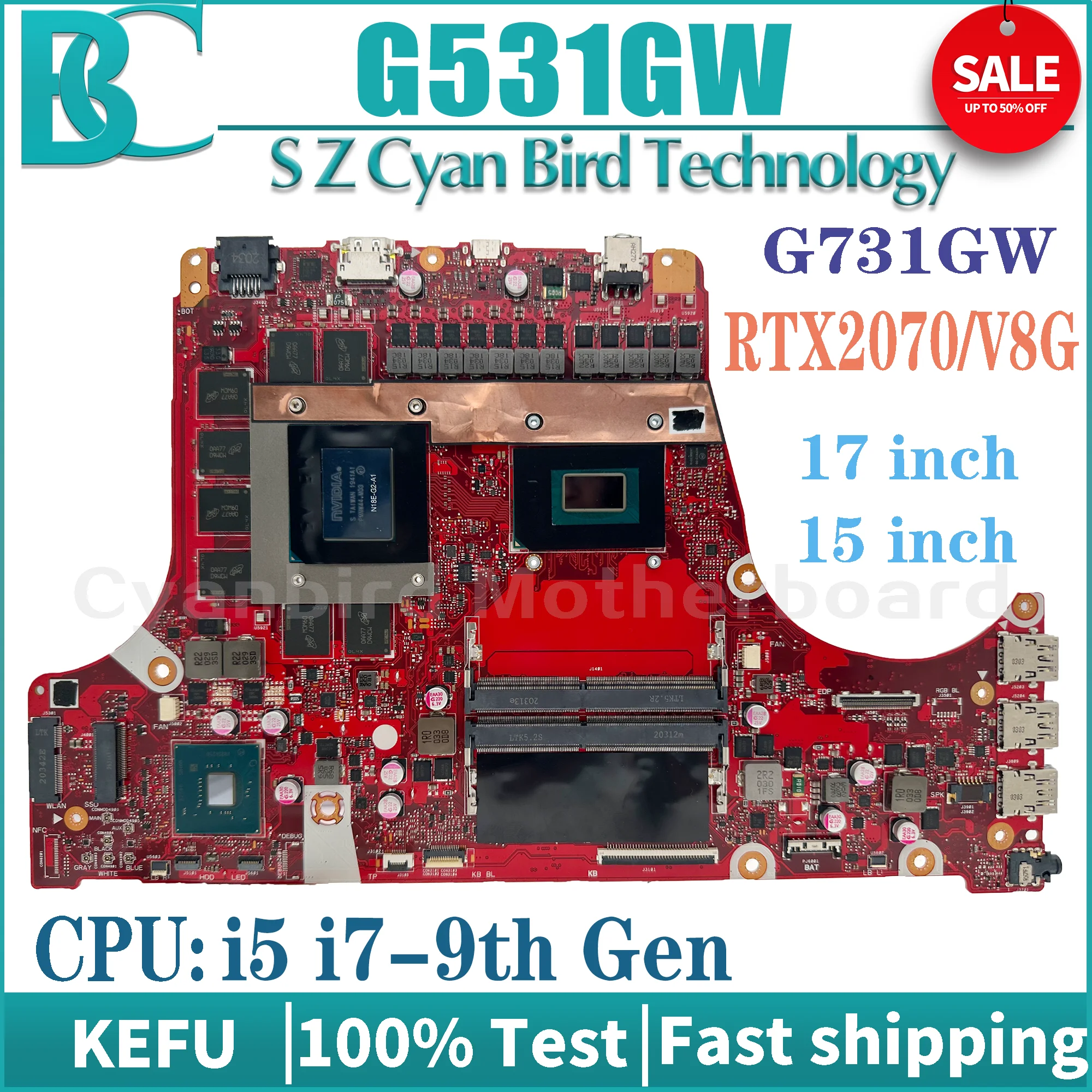 Placa-base-S5D-S7D-para-ordenador-port-til-para-ASUS-G531GW-G531GV ...