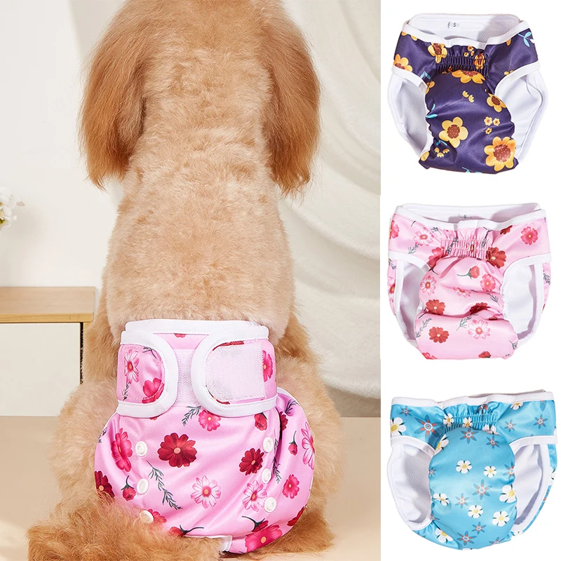 Dog Panties Cartoon Print Dog Diaper Physiological Pant Thin ...