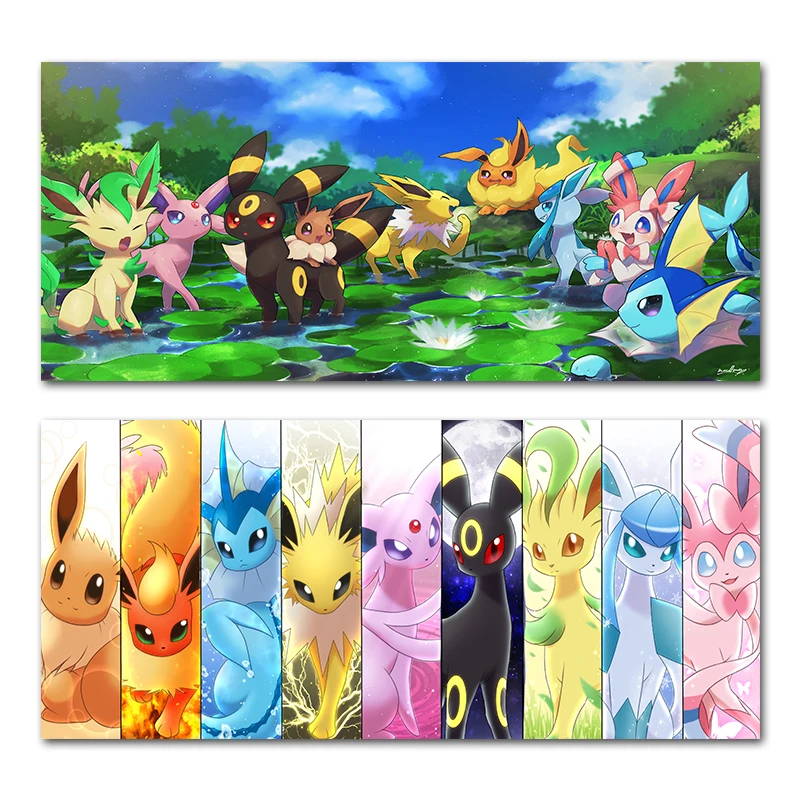 Pokemon-Anime-Eevee-Family-Evolution-Canvas-Painting-Umbreon-Espeon ...