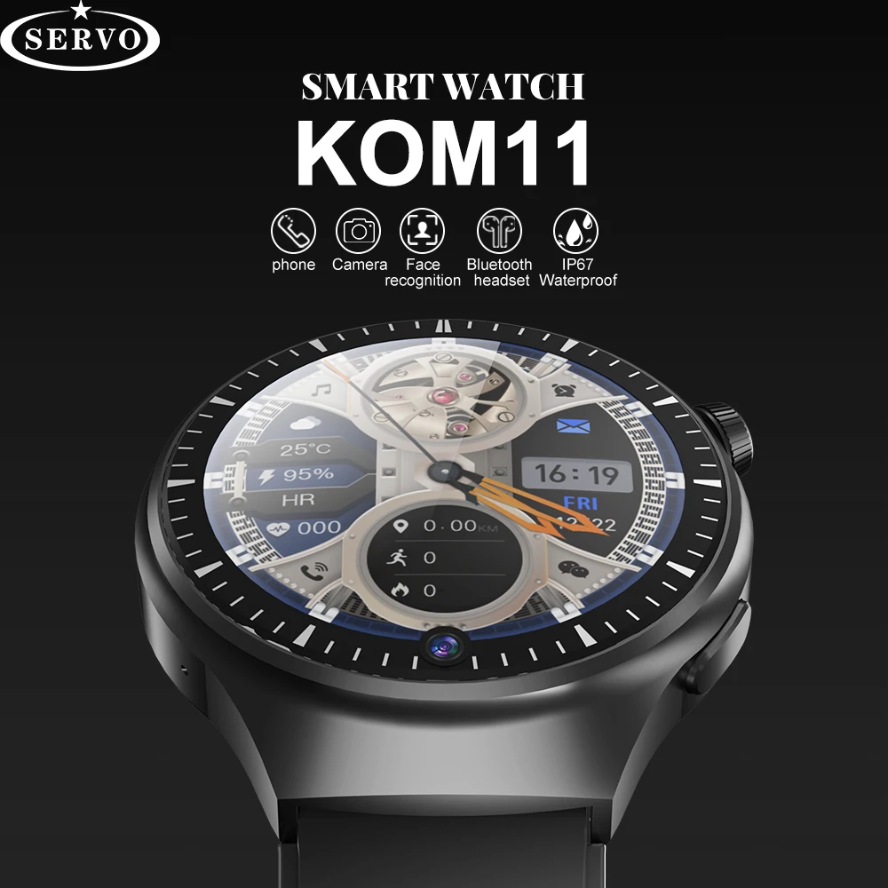 SERVO-KOM11-4G-GPS-Smart-Watch-NFC-WiFi-HD-Screen-Video-Call-SIM-Card ...