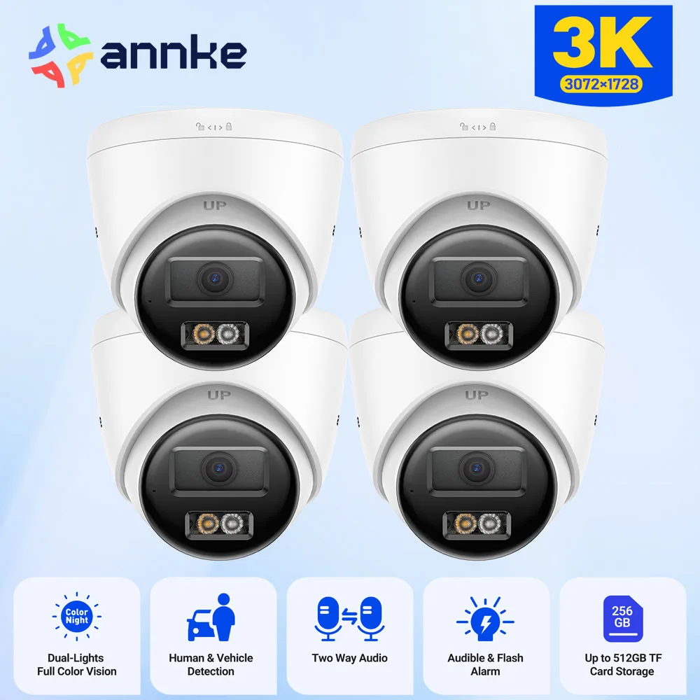 ANNKE-4PCS-Smart-Dual-Light-3K-IR-Network-Security-IP-Camera-Two-Way ...