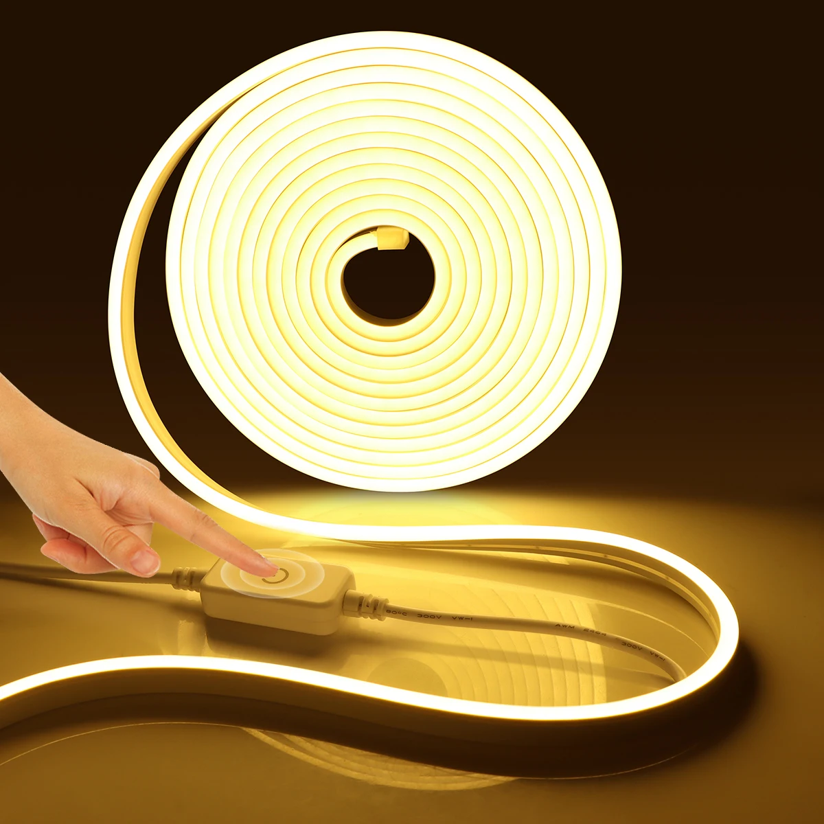 Dimmable-LED-Strip-com-controle-Touch-Dimmer-Neon-Strip-para-ilumina-o ...