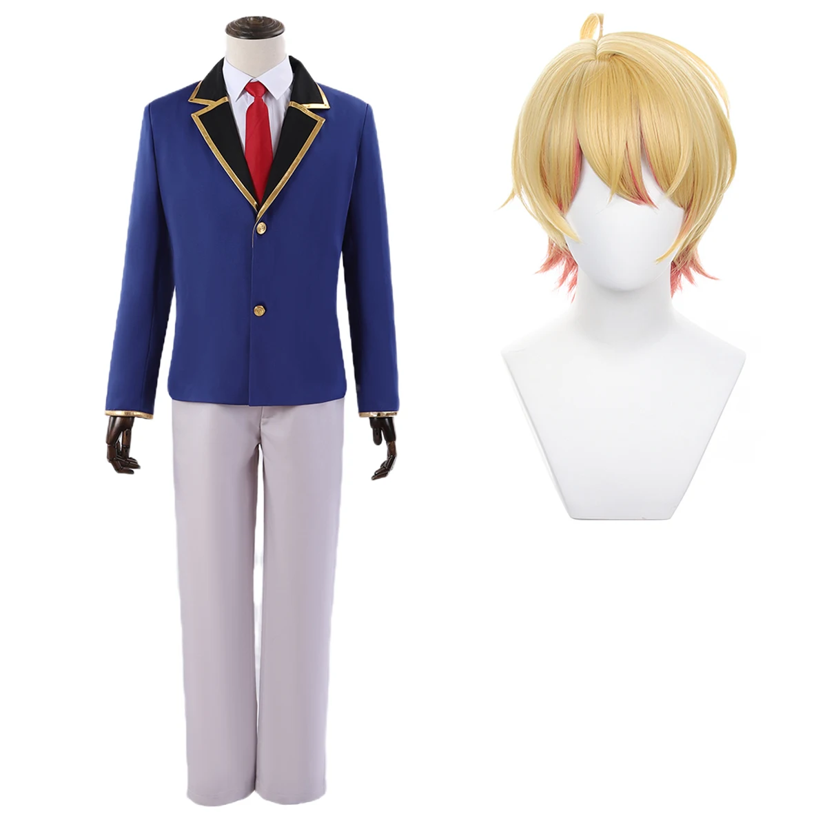 HOLOUN OSHI NO KO Anime Akua Hoshino Cosplay Costume Wig Aqua School ...