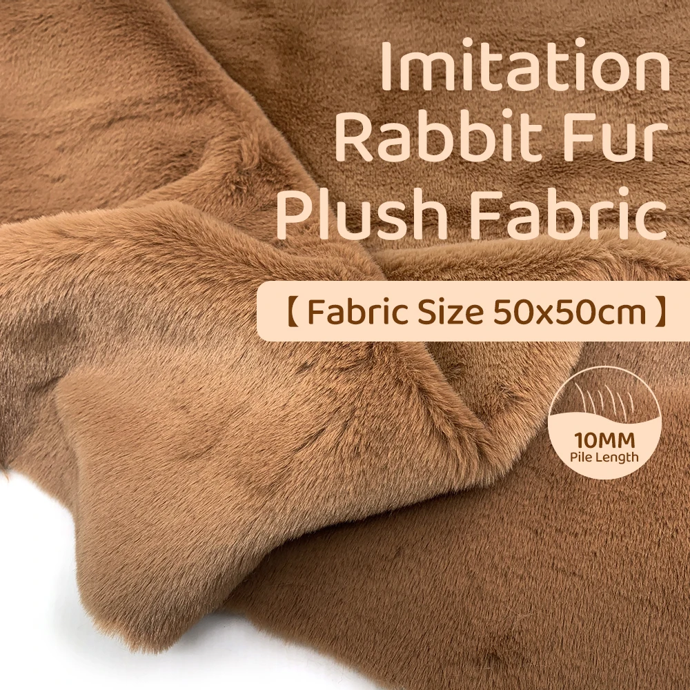 10mm Pile Length Fur Fabric Polyester Imitation Fur Fabrics Handmade ...