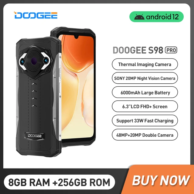 DOOGEE S98 Pro IP68/69 Android 12 Rugged Phone Thermal Imaging camera ...