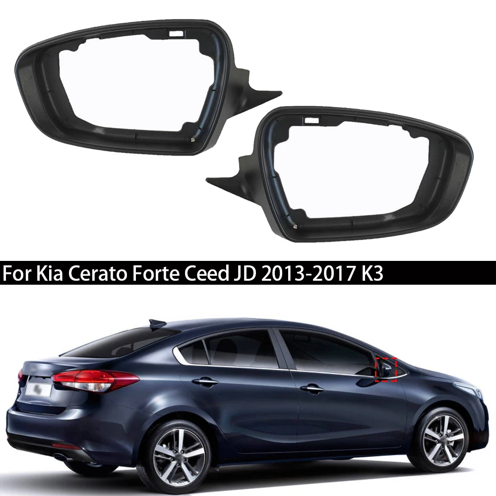 Une paire-noir - Replacement Rear View Mirror housing Trim For Kia ...