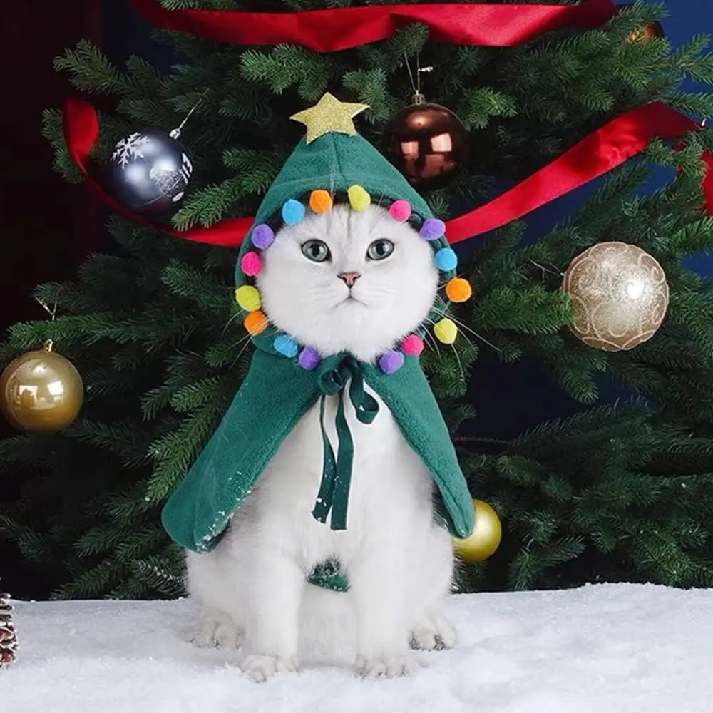 Cat-Dog-Christmas-Outfit-Pet-Costume-Cape-Santa-Cat-Clothes-Christmas ...