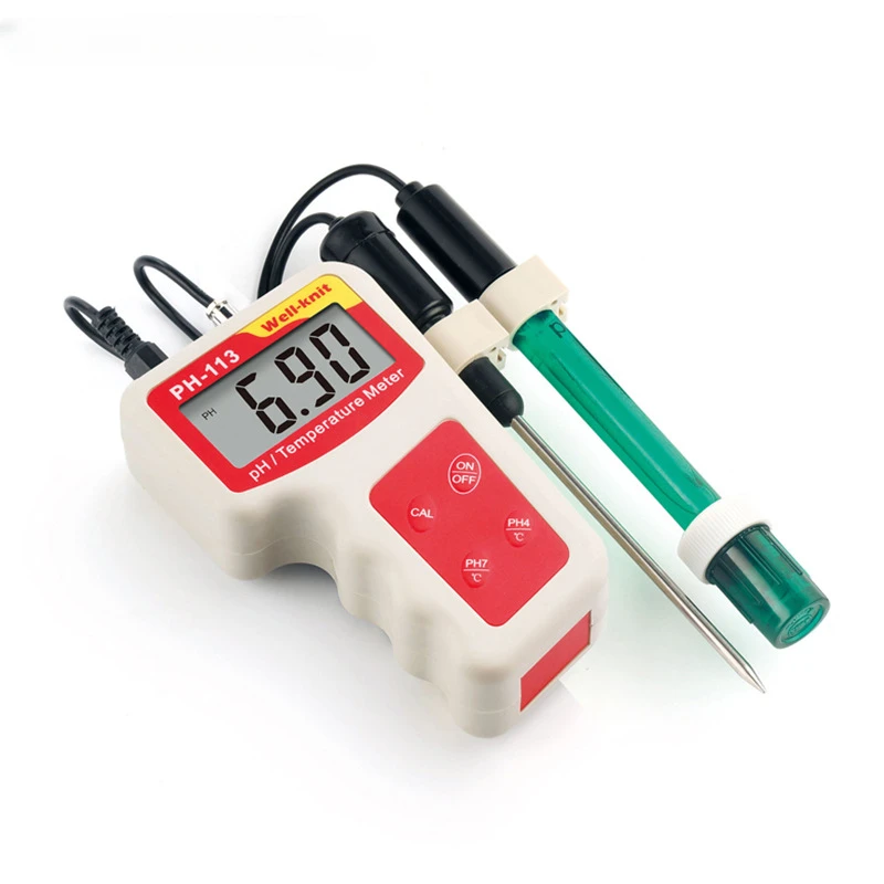 PH-113 Portable PH/Temperature Meter 0.01 High Precision 2 In 1 Digital ...