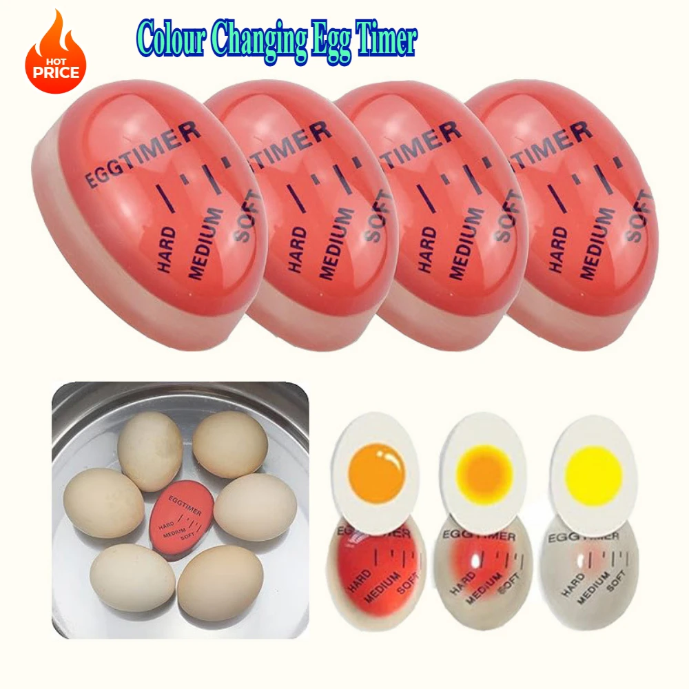1pcs Egg Timer Colorful Egg Cooking Color Change Delicious Soft and ...