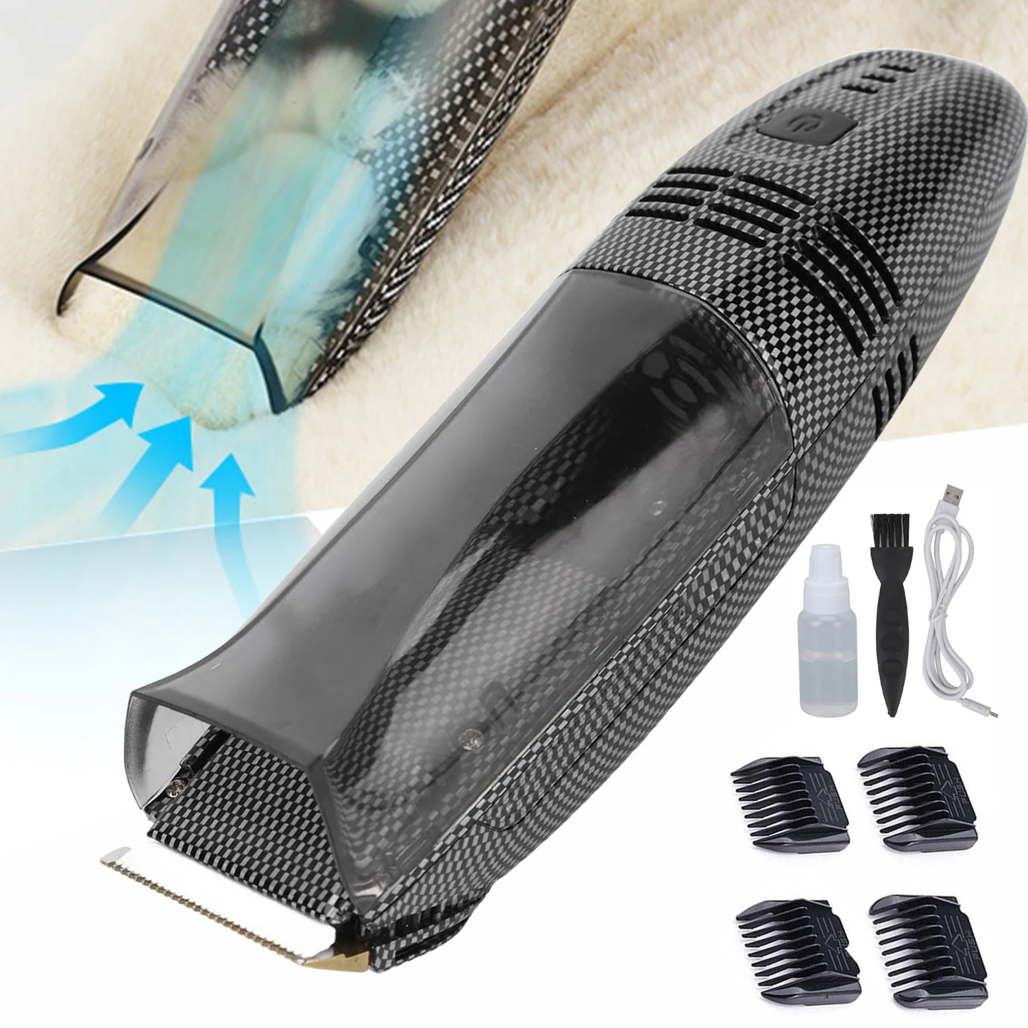 Professional-Vacuum-System-Hair-Clipper-Beard-Trimmer-Automatic-Broken ...