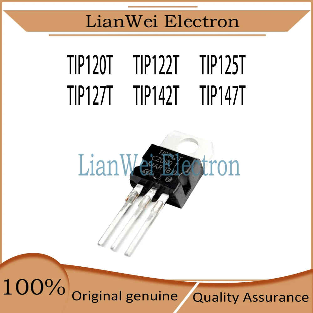 10-Piece-100-New-TIP120T-TIP122T-TIP125T-TIP127T-TIP142T-TIP147T-TIP120 ...