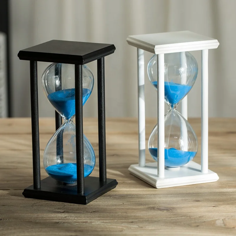 30-Minute-Four-Pillar-Wooden-Hourglass-Creative-Sandglass-Birthday ...