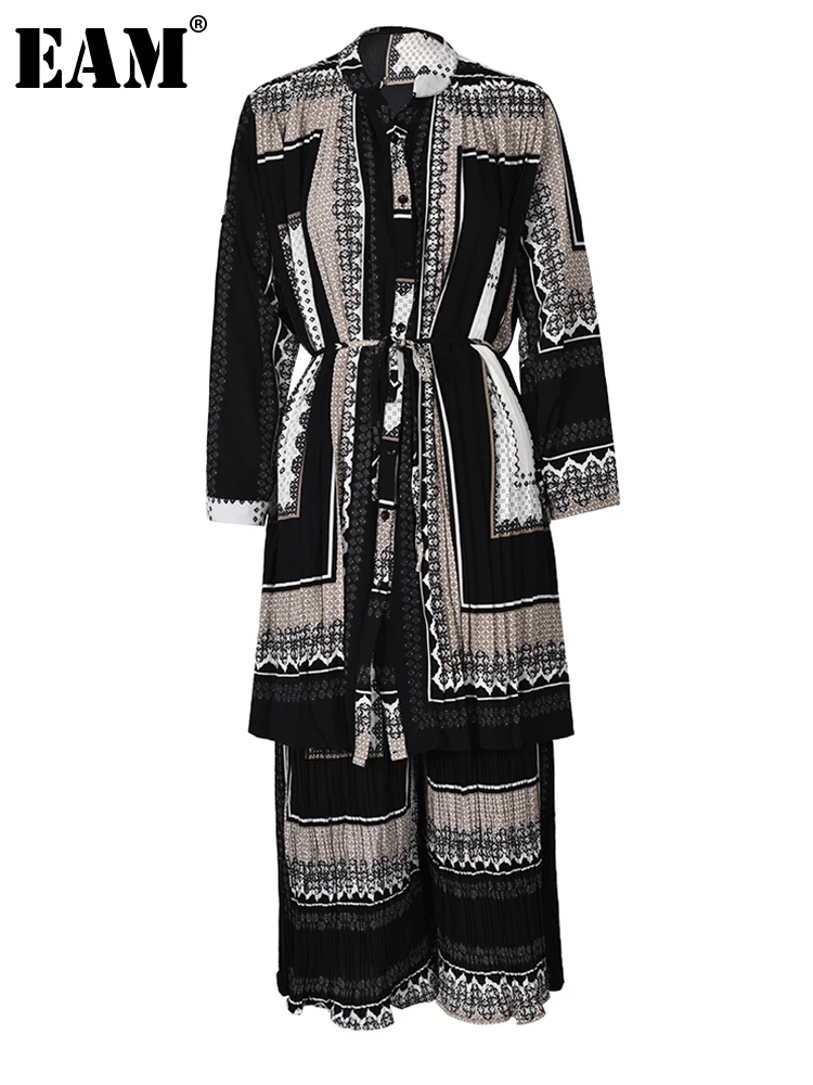 EAM-Wide-Leg-Pants-Shirt-Pleated-Two-Piece-Suit-New-Stand-Collar-Long ...