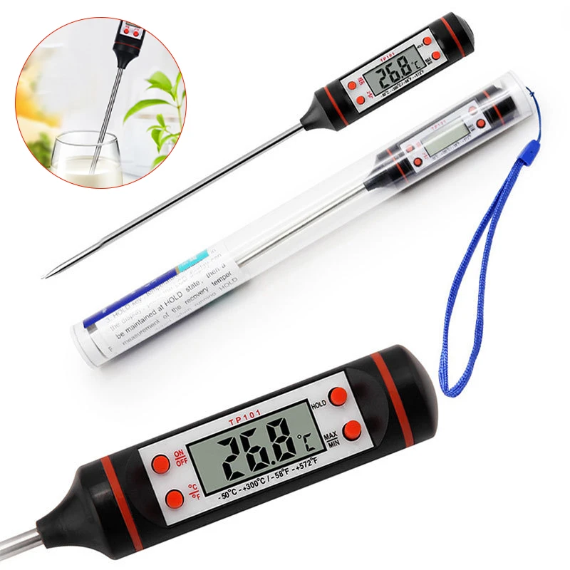 Kitchen Food Baking Digital Thermometer Electronic Probe Type Liquid ...