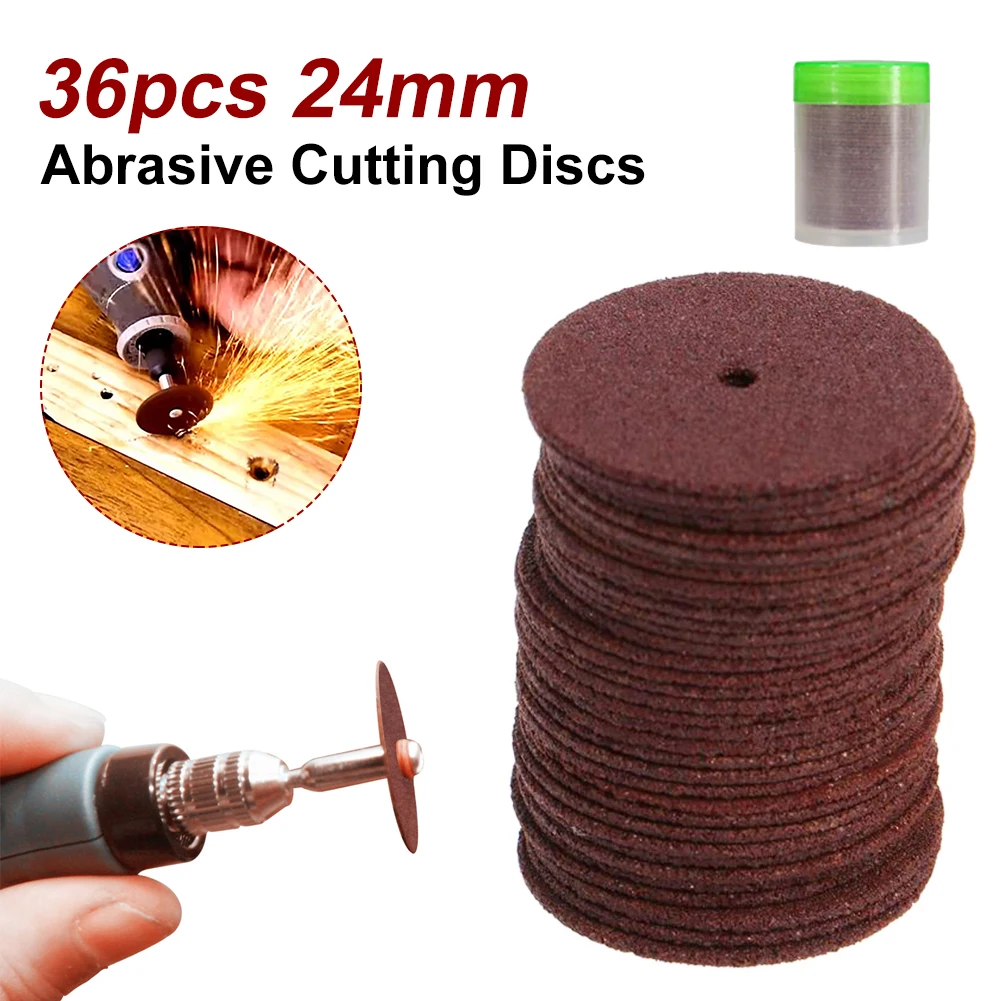 36pcs 24mm Abrasive Disc Cutting Discs Reinforced Dremel Accessories ...