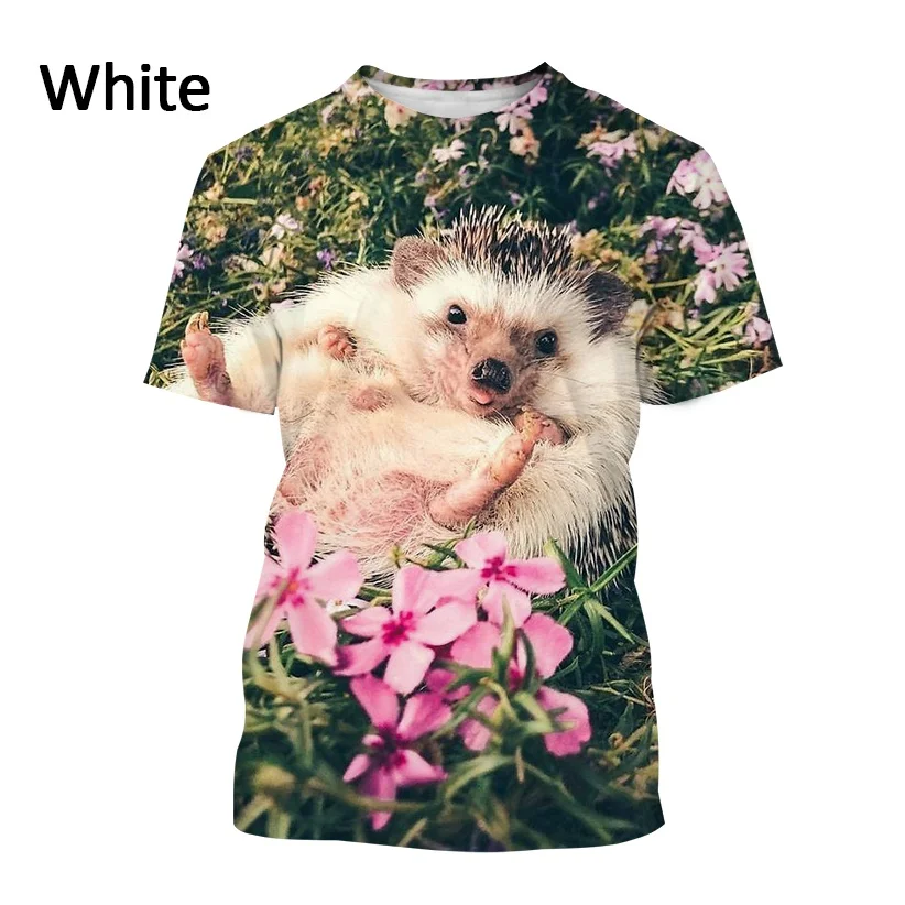2022-Hot-Sale-Cute-Hedgehog-3D-Animal-Print-Short-sleeved-T-Shirt-Men ...