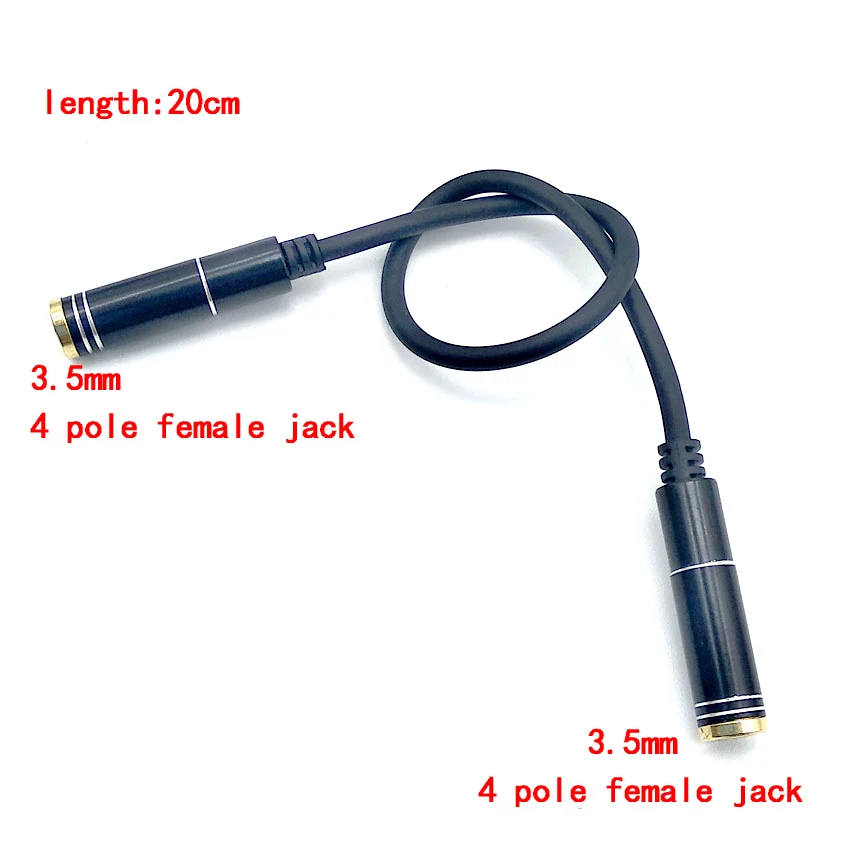 Audio Extension jack Female to Female aux Extended Cable jack 3.5mm To ...