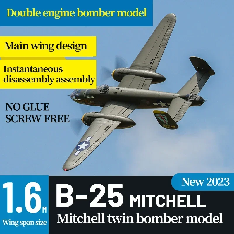 Freewing-RC-Plane-Warbird-Flightline-1600mm-Wingspan-B-25-Mitchell-PNP ...