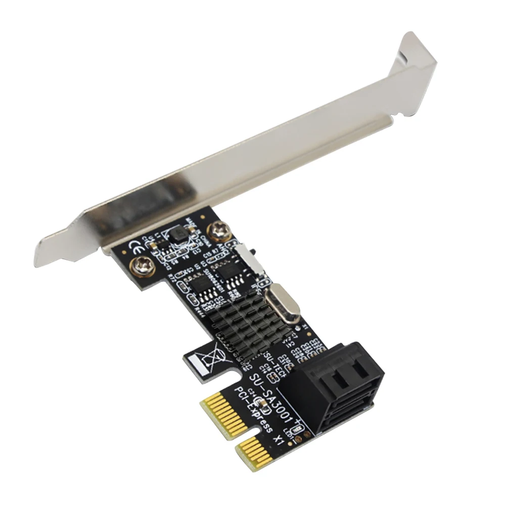 PCIe Expansion Card SA3001 2 Port SATA III PCIe Card SATA 3.0 to PCI Express 1X Adapter with ...