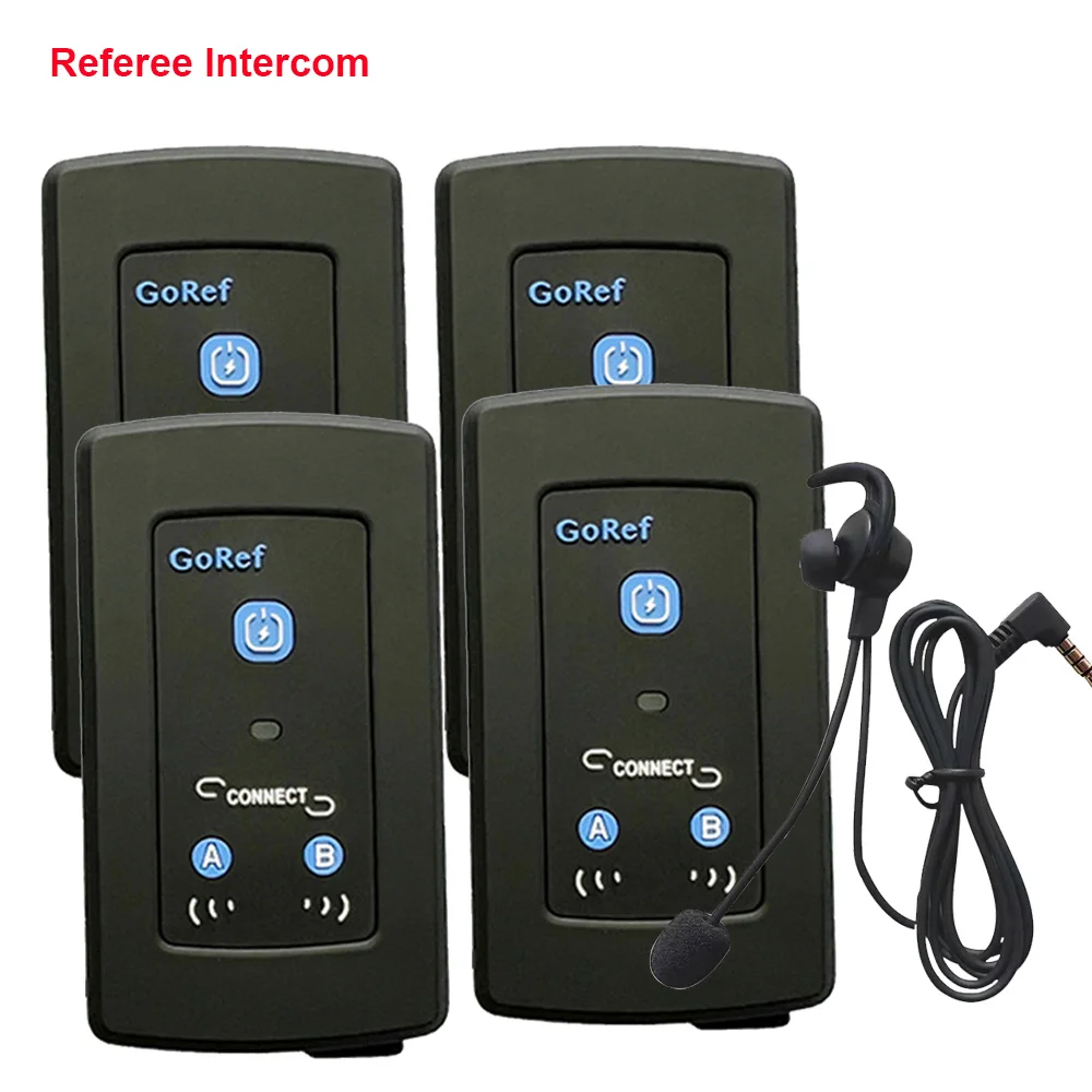 GOREF Football 4 Referee Intercom Headset 1500M Soccer Full Duplex ...