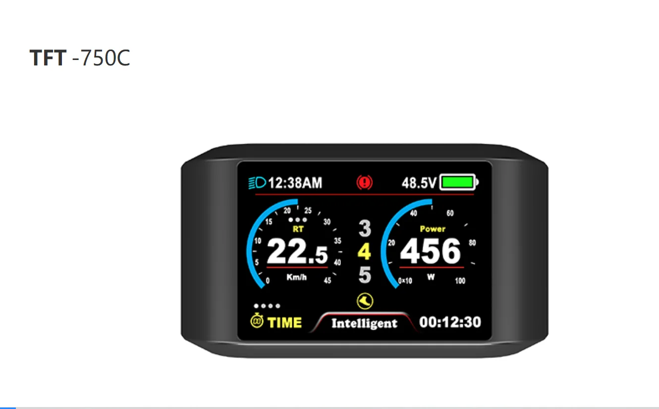 Apt Tft-750c-ble Display Electric Bike Instrument Monitor E-bike ...
