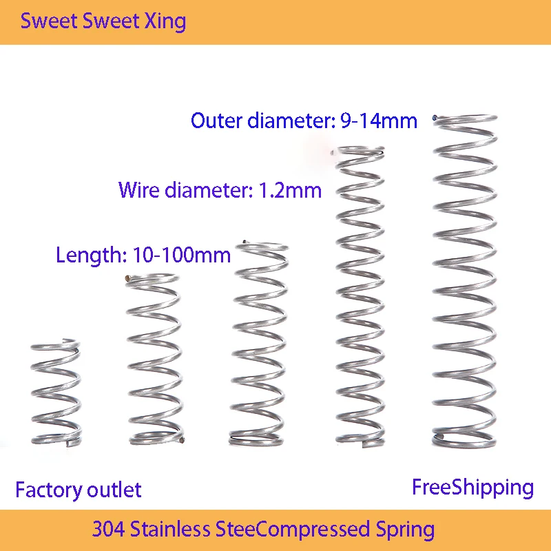 304-Stainless-Steel-Size-Spring-Shock-Absorption-Precision-Compression ...